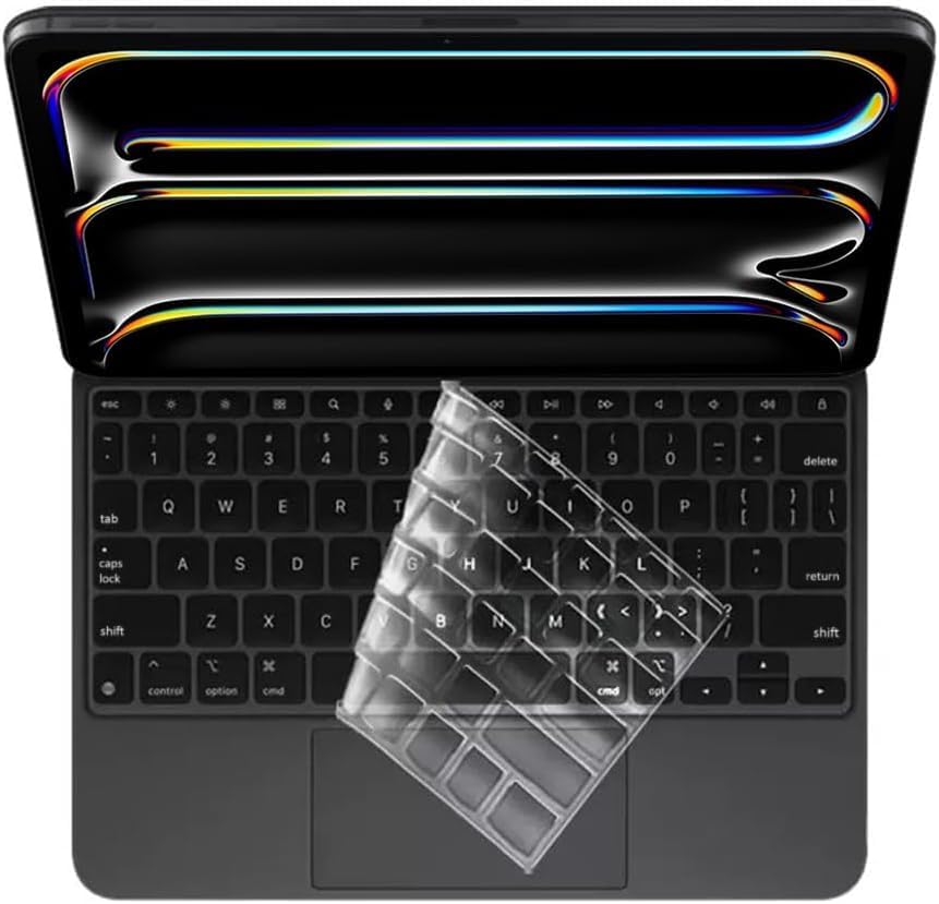 CASOSHIELD TPU Keyboard Cover Skin for 2024 Newest iPad Pro M4 Chip 13 ...