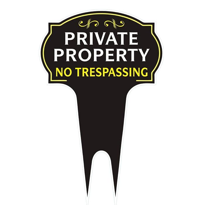 Buy HEIOKEY Private Property No Trespassing Sign with Stake 15" x 9.5 ...