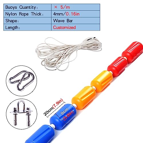 Swimming Pool Safety Float Line Kit with Stainless Hooks - Floating ...