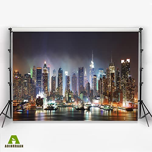 Aoihrraan 3,5×2,5m City Landscape Backdrop Skyscraper Modern Building ...