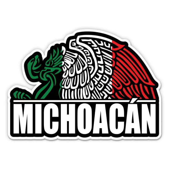 Amazon.com - Michoacan Mexico MX Bandera Vinyl Sticker - Car Phone - 3"