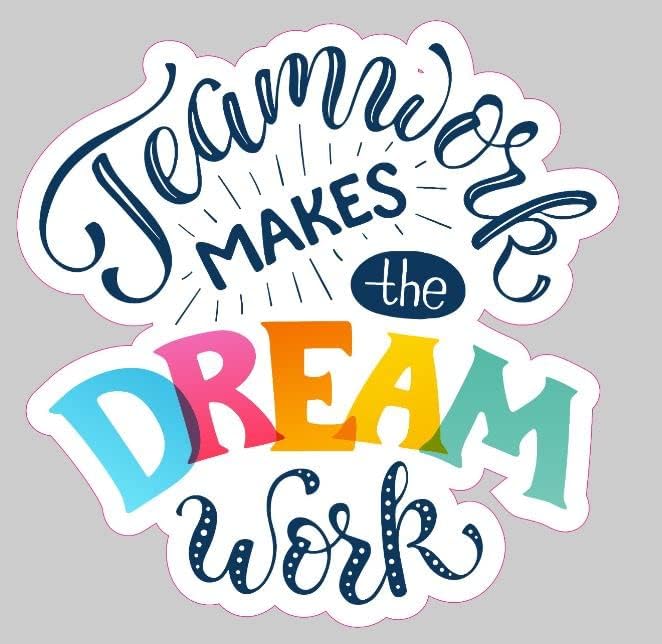 Amazon.com - USSZ Teamwork Makes The Dream Work Inspirational Quotes ...