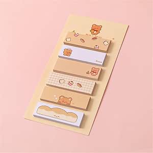 Amazon.com : 120Pcs Yellow Cute Girl Animal Sticky Notes Kawaii Cartoon ...