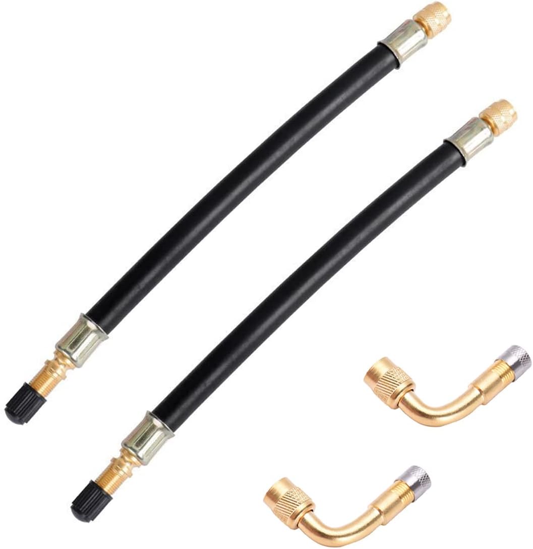 alwaiiz Ventilverlängerung Autoventil 90 Grad mit 180mm Gummi Reifen ...
