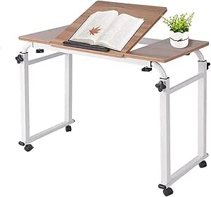 Amazon.com: MONDEX Adjustable Overbed Table, Mobile Standing Desk ...