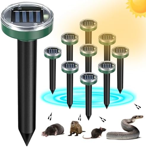 Amazon.com: Mole Repellent Solar Powered 10 Pack Snake Repellent ...