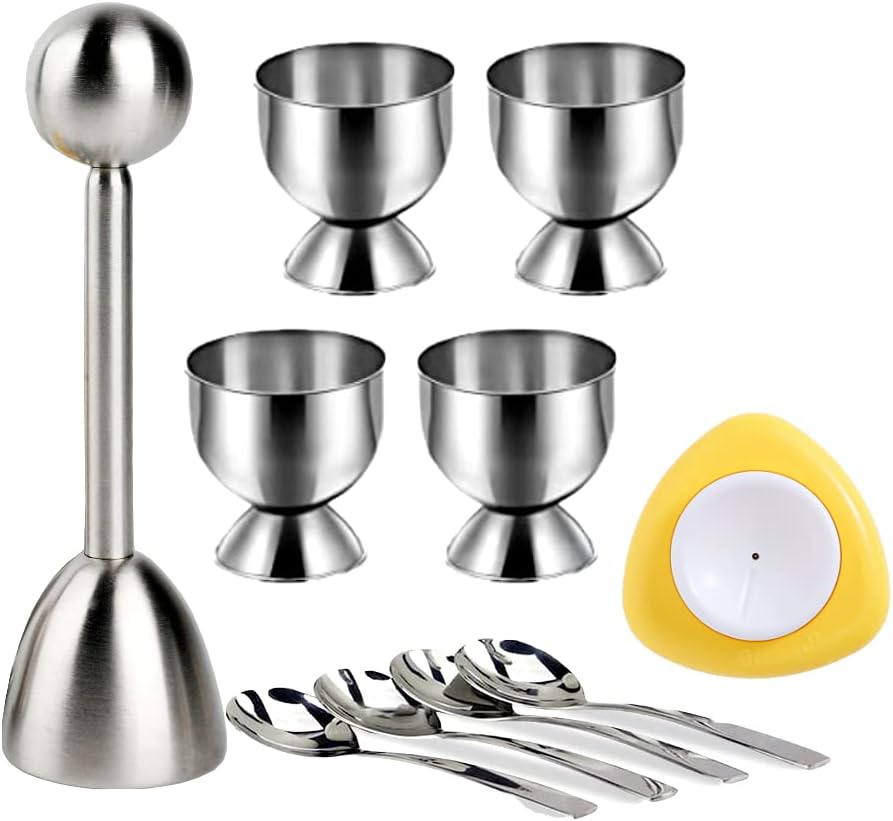 Amazon.com: Egg Cracker Topper Cutter for Soft Boiled Eggs Stainless ...