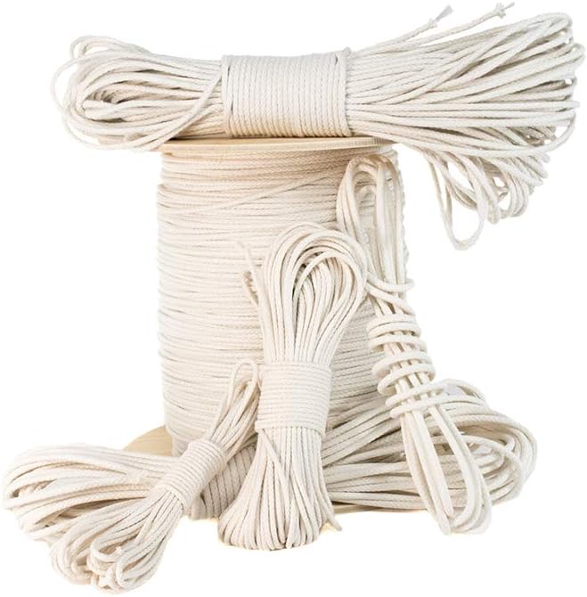 Amazon.com: 100% Natural Cotton Rope - (1/8 Inch x 328 Feet) : Arts ...