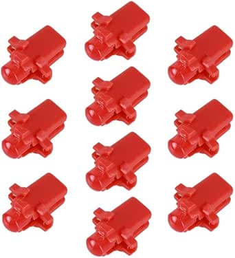 10 Pcs B8.3 0.2W DC12V Wedge COB LED Light Bulbs Red for Instrument ...