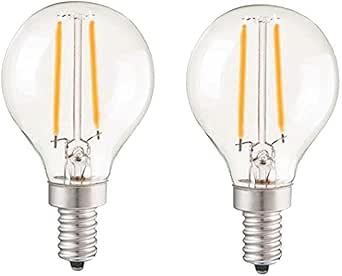 UMEXUS 5V 3W E14 Base LED Bulbs, 2700K, Dimmable, Clear Glass Bulb G45 ...