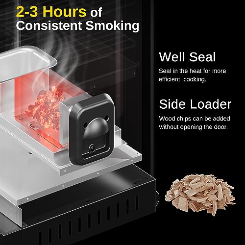 EAST OAK 30" Digital Electric Smoker with Glass Door and Extra Long ...