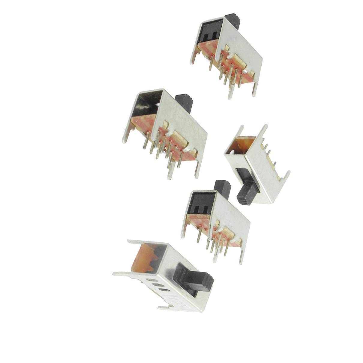 Aexit 5 Pcs Networking Products 8 Pins 3 Positions 3P2T On/On/On Mini Switches Slide Switch ...