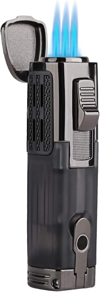 Jet Lighter, Cigar Lighter, Triple Jet Flame Torch Lighters, Windproof ...