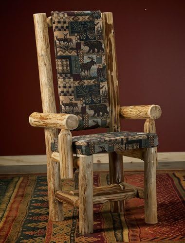 Amazon.com: Cedar Lake Rustic Comfort Log Arm Chair : Home & Kitchen