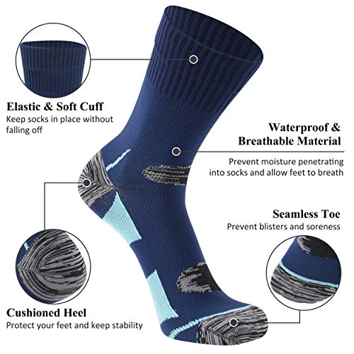 SuMade Waterproof Golf Socks, Mens High Performance 100% Water ...