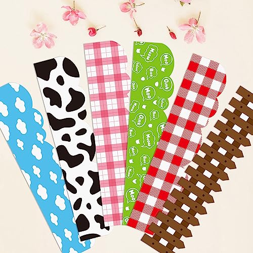 Snapklik.com : 84Pcs Farm Bulletin Board Border Colorful Farm Animals ...