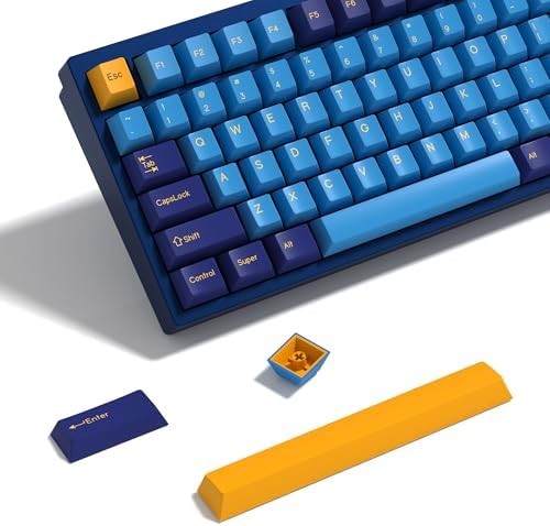 Amazon.com: KBDiy Nautilus PBT Double Shot Keycap Set,176 Keys Blue ...