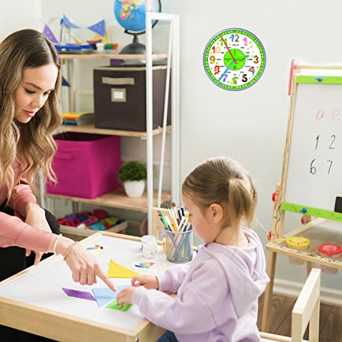 Snapklik.com : Educational Wall Clock - Silent Movement Time Teaching ...