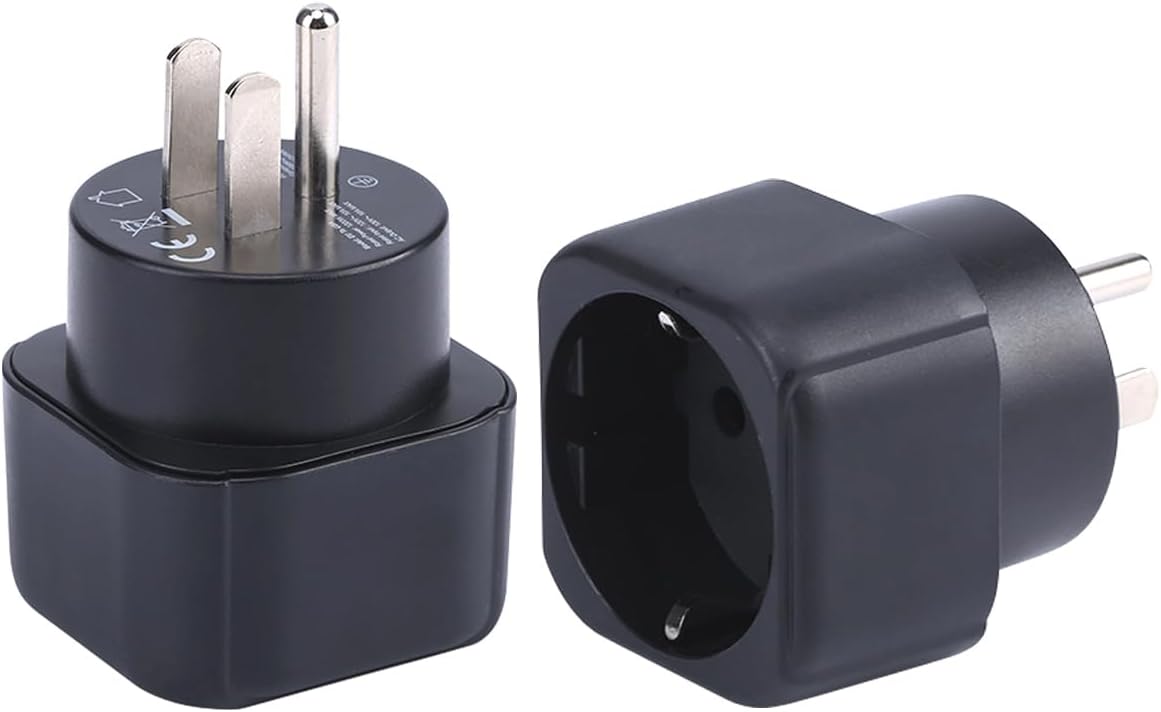Amazon.com: Europe to US/Canada/Mexico Plug Adapter, EU Schuko Type C/E ...