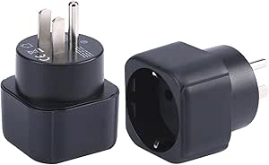 Amazon.com: Europe to US/Canada/Mexico Plug Adapter, EU Schuko Type C/E ...