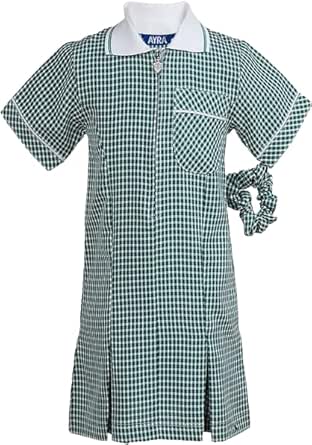 Pretty Attitude Girl’s School Uniform Pleated Gingham School Dress with ...