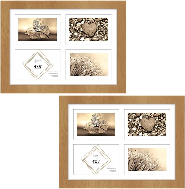 M1SS Multi 4 Aperture Picture Frame with Mount for 6x4 Inches Pictures ...
