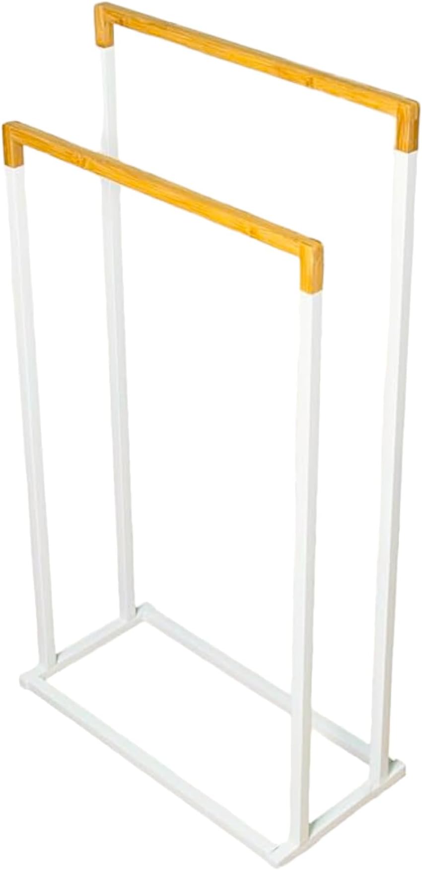 Top Home Solutions® Free standing Towel Rail, 2 Tier Wooden Towel ...