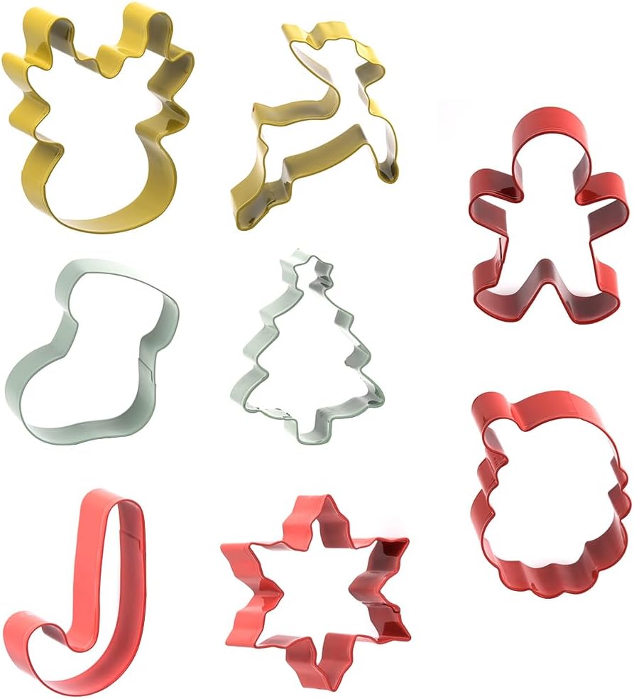 Swift Set of 7 Christmas Cookie Cutters, Silver : Amazon.co.uk: Home ...