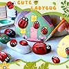 Amazon.com: 100 Pieces Tiny Resin Ladybugs Decor 0.55''-0.98'' 3 Sizes ...