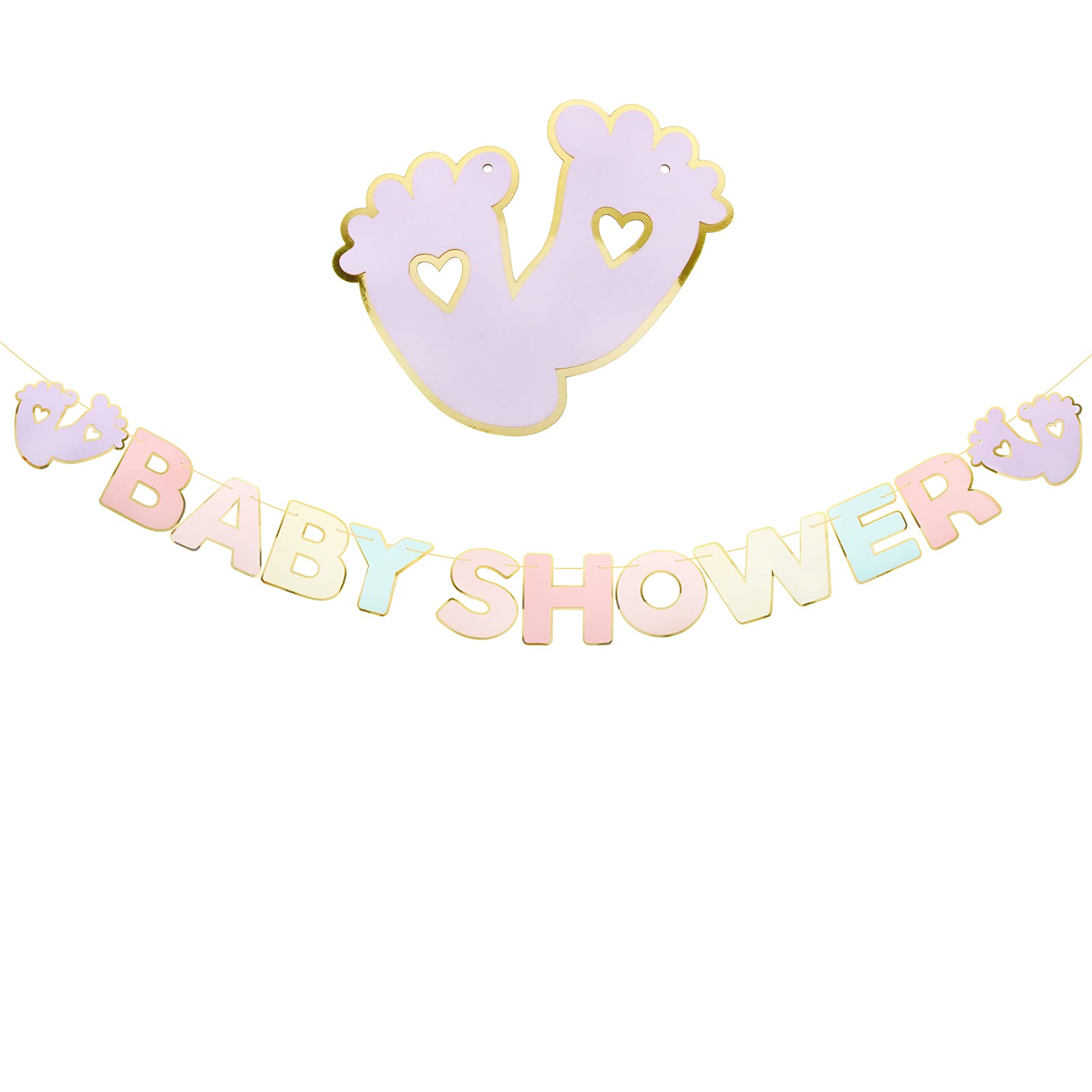 Neutral Baby Shower Border Neutral Baby Welcome Card Illustration