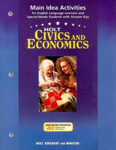 Holt Civics and Economics Main Idea Activities: For English Language ...