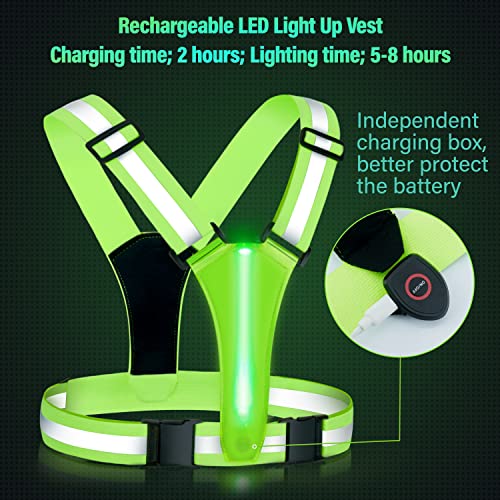 Snapklik.com : LED Running Vest, High Visibility Reflective Vest For ...