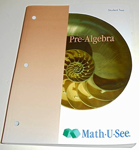 Amazon.com: Pre-Algebra Student Text: 9781608260287: Miriam Homer: Books