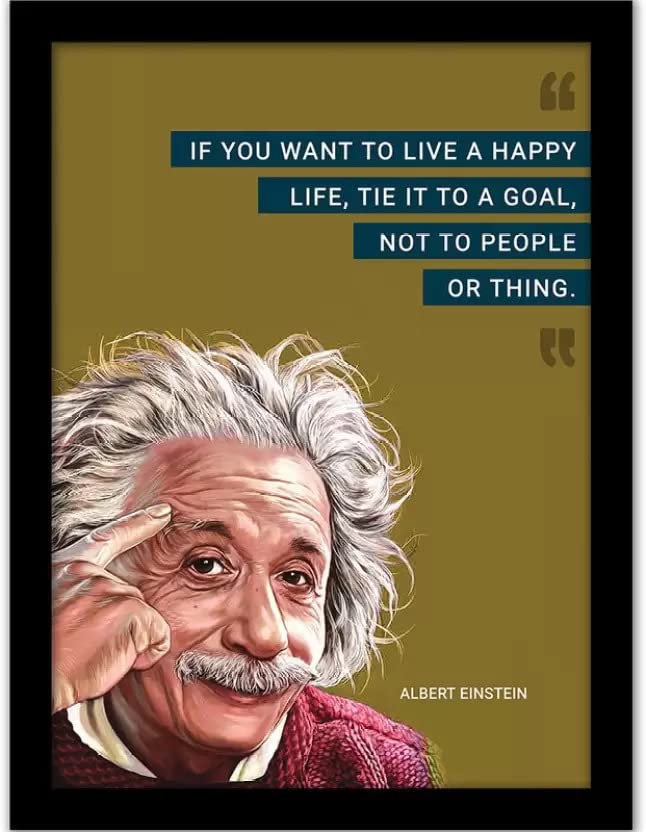 AKARSHNAM - Albert Einstein Motivational Quotes Wall Poster for Office ...