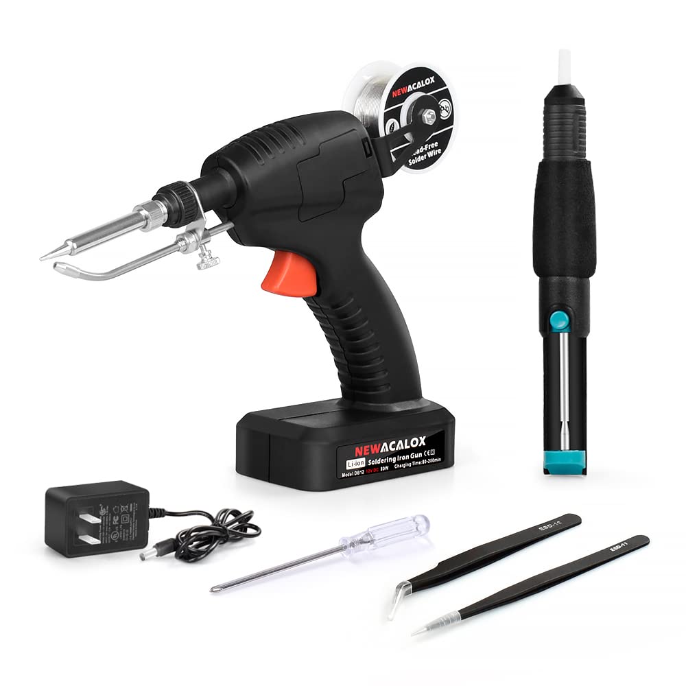 Cordless Soldering Gun Kit Newacalox Rechargeable One Hands Holding ...