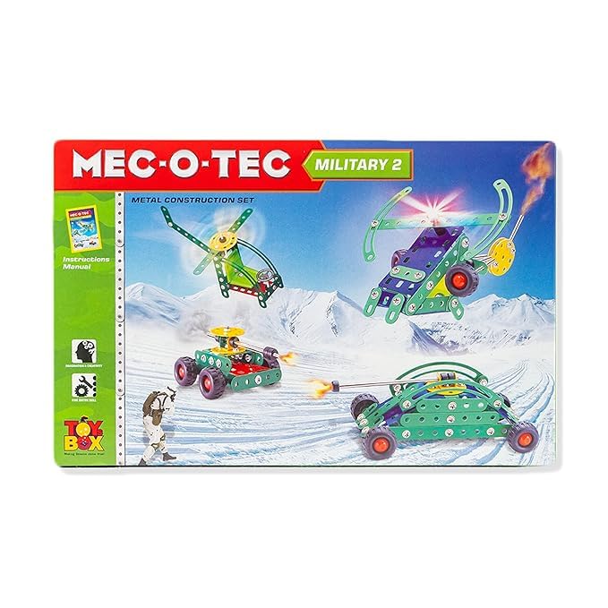 MEC-O-Tec Military 2 STEM Construction Set, 130 Pieces, 10 Models, Ages ...