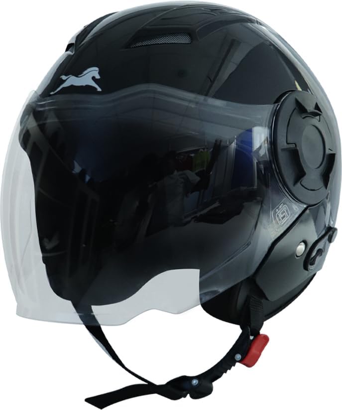 Steelbird SBH-56 Retro ISI Certified Open Face Helmet for Men and Women ...