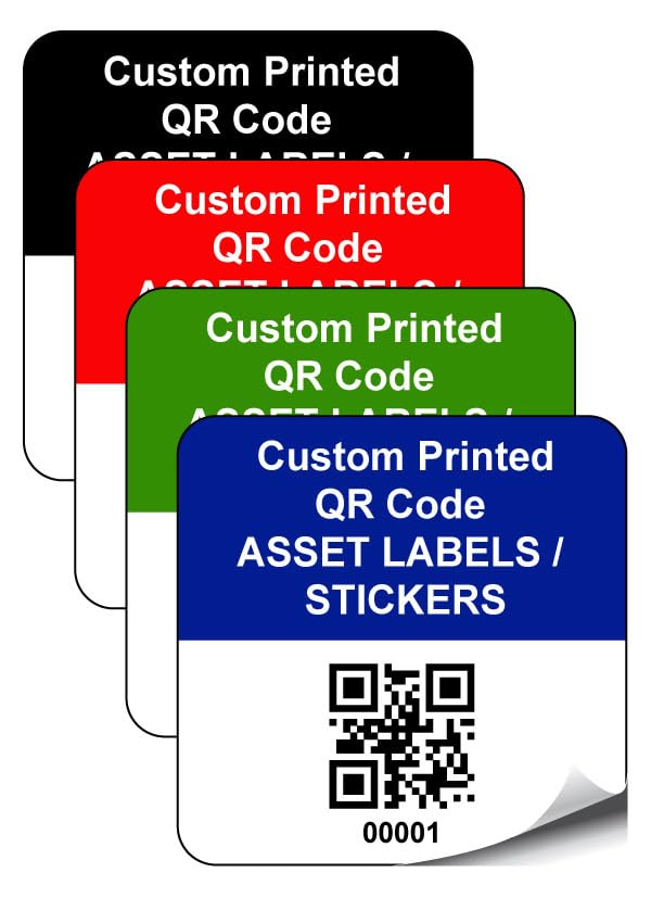 500 Personalised Custom QR Code Asset Inventory Labels - 35mm x 35mm ...