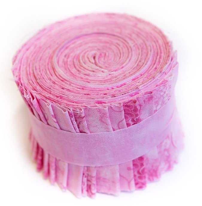 Amazon.com: Mix Pink Jelly Roll pre-Cut, 100% Cotton Fabric Quilting ...