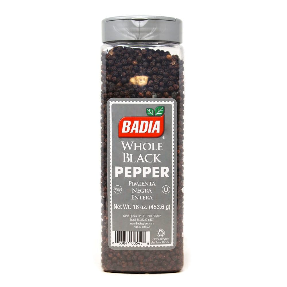 Amazon.com : Badia Pepper Whole Black, 16 oz : Pepper And Peppercorns ...