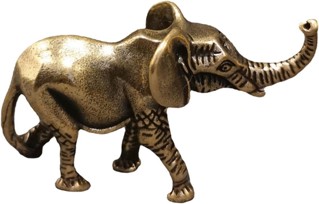 Amazon.com: Yardenfun Brass Elephant Small Elephant Figurines Brass ...