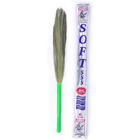Monkey 555 Soft Superfine Soft Natural Grass Broom WITH Recyclable ...