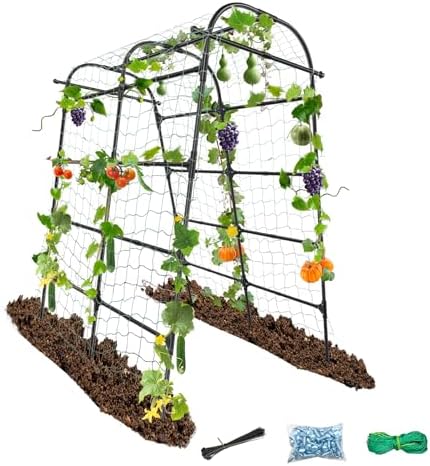 Amazon.com : GOJAWAY 5.4L x 5W x7H FT Grape Trellis for Garden ...