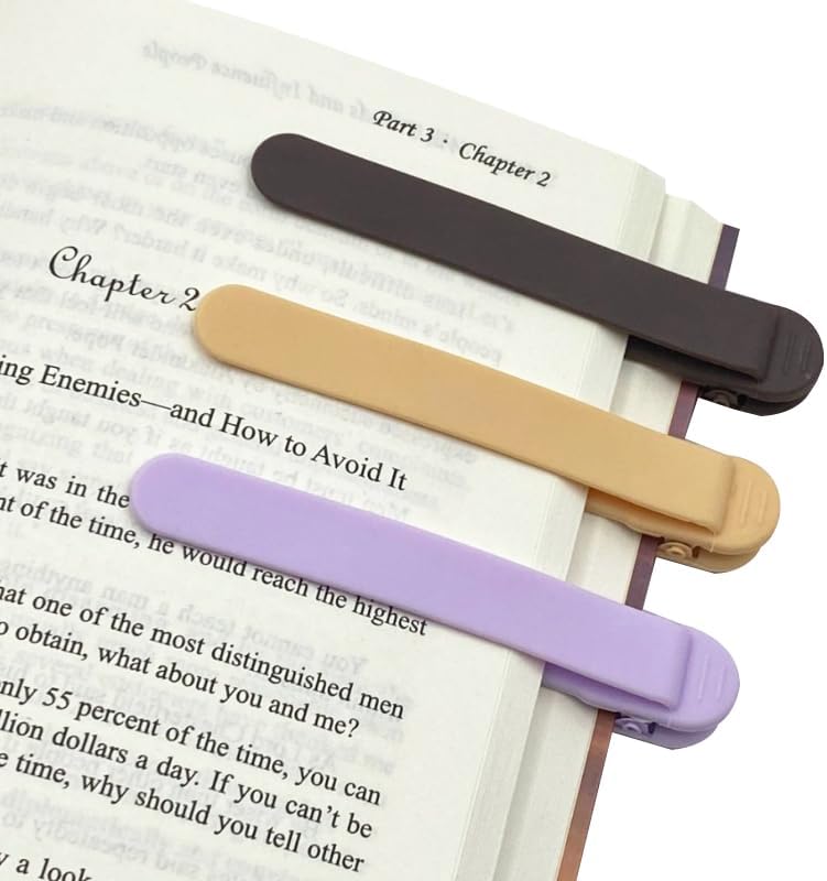 Amazon.com: 6pcs Silicone Automatic Bookmarks, Book Lovers Gifts for ...