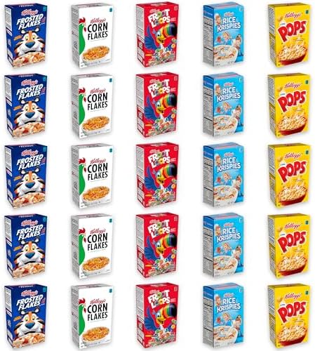 Amazon.com: Kellogg's Cold Breakfast Cereal, Single Serve, Variety Pack ...