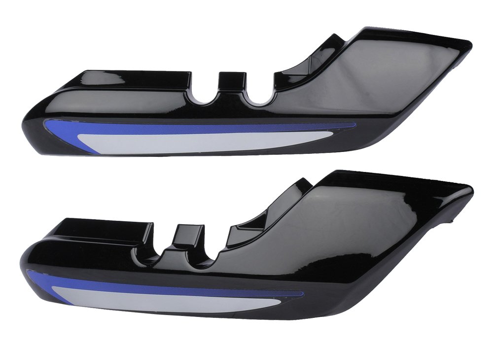 Zadon Left and Right Tail Panel for Hero Splendor Plus (Black and Blue ...