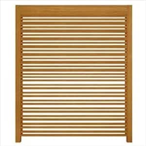 Amazon | LIXIL TOEX Gスクリーン 横スリット Aタイプ＋Bタイプ 基本本体 H24 W20 【リクシル】 【アルミフェンス 柵】 木調カラー 柿渋 | フェンス・垣