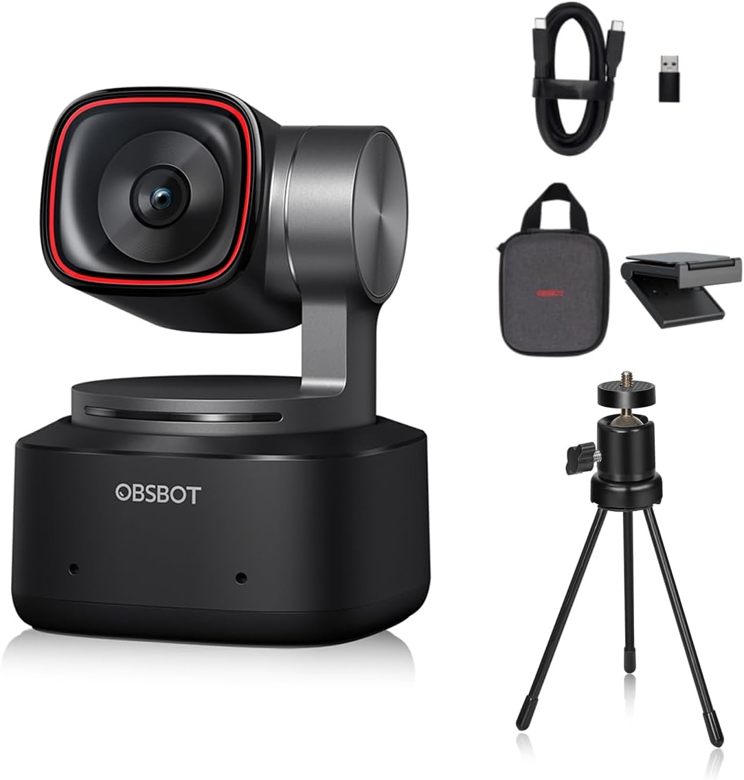 Amazon.com: OBSBOT Tiny 2 AI-Powered PTZ 4K Webcam 1/1.5" CMOS 4X ...