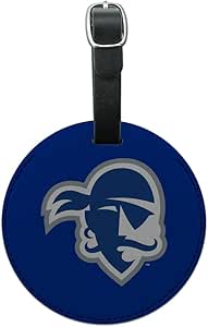 Amazon.com | Seton Hall Primary Logo Round Leather Luggage Card ...