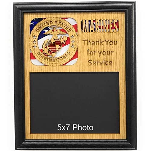 Amazon.com: US Marine Corps Picture Frame (8x10 Layout B [holds 5x7 ...